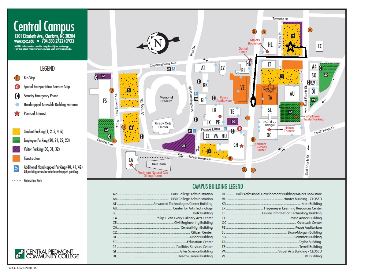 Cpcc Central Campus Map - United States Map